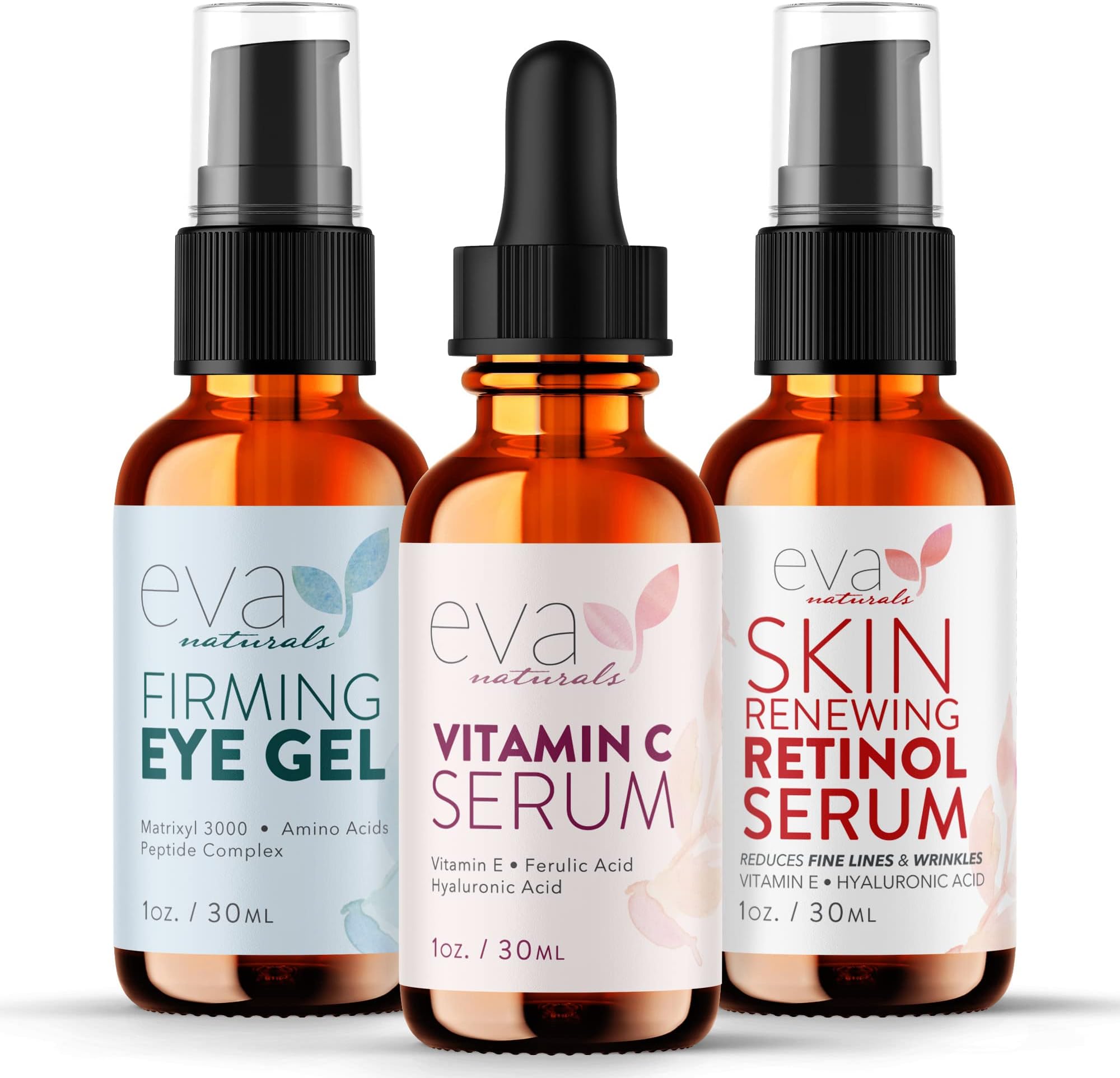 Amazon.com: Eve Hansen Facial Serum Set | Vitamin C Serum, Hyaluronic ...