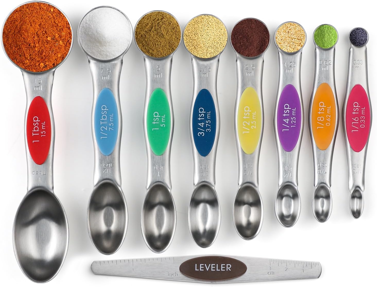 Amazon.com: Magnetic Measuring Spoons Set - Stainless Steel Stackable ...