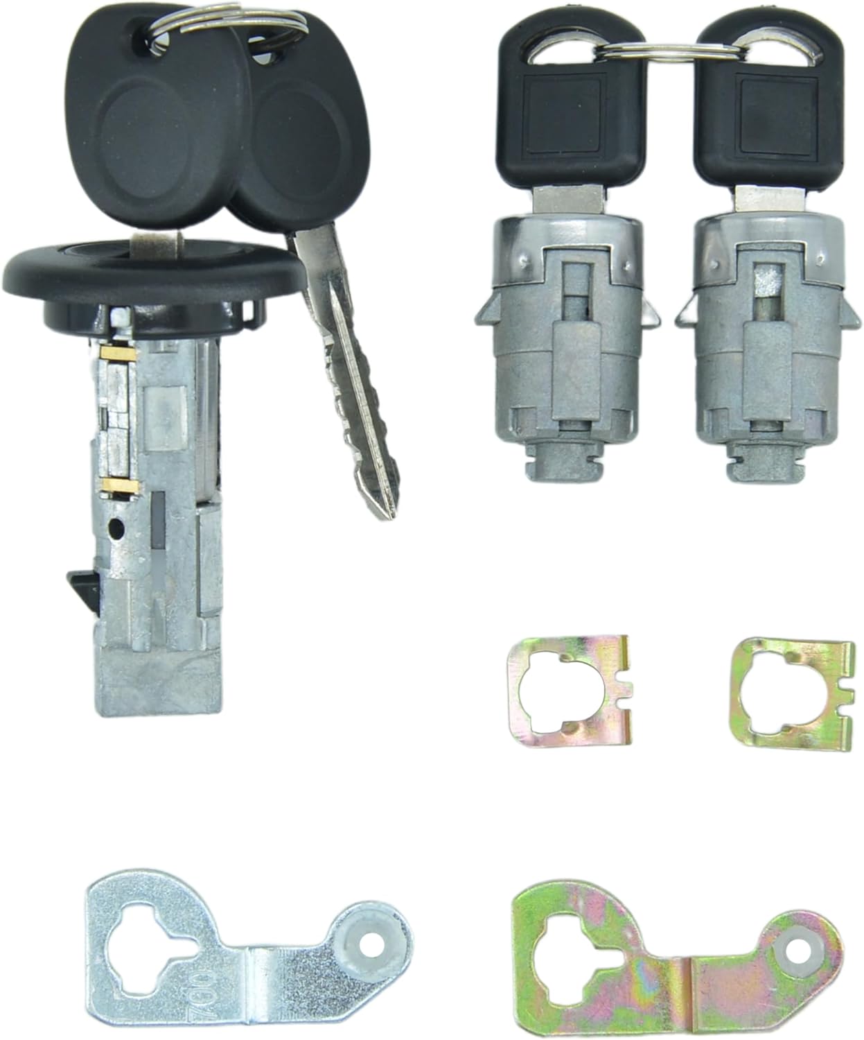 Amazon.com: ALTBET Ignition Switch Lock Cylinder with Pair Front Door ...