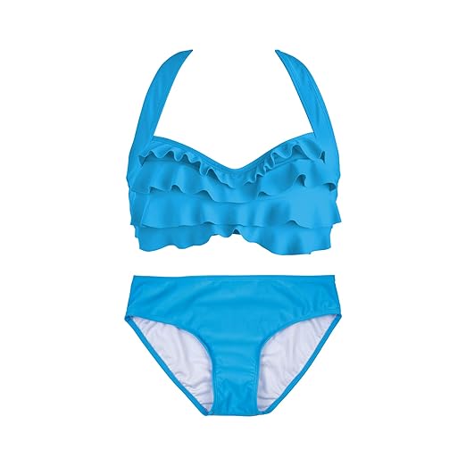 Buy Fin Fun Sea Wave, Mermaid Bikini Set, Blue Top, Arctic Blue Bottom ...