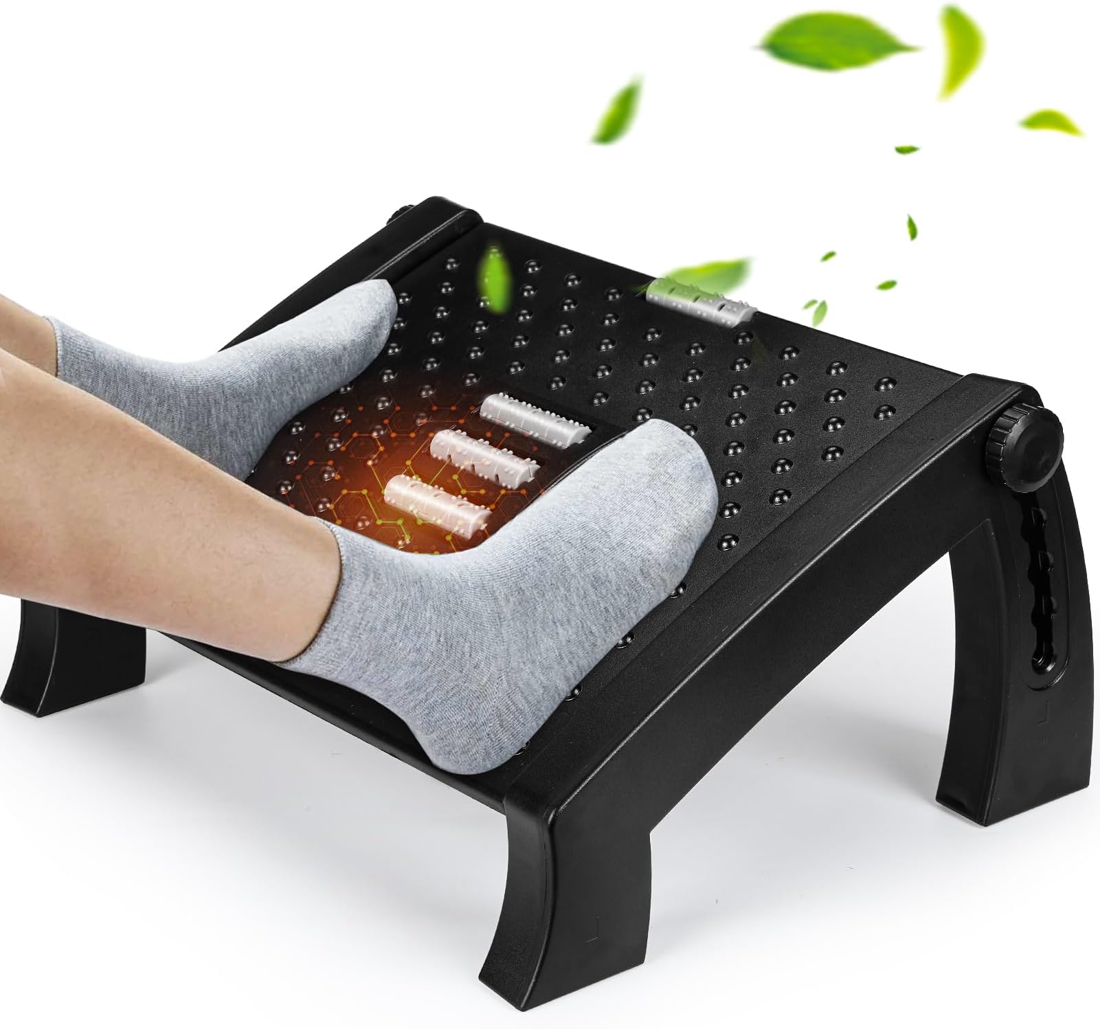 Victop Foot Rest Under Desk, 6 Adjustable Height Footrest, Ergonomic ...