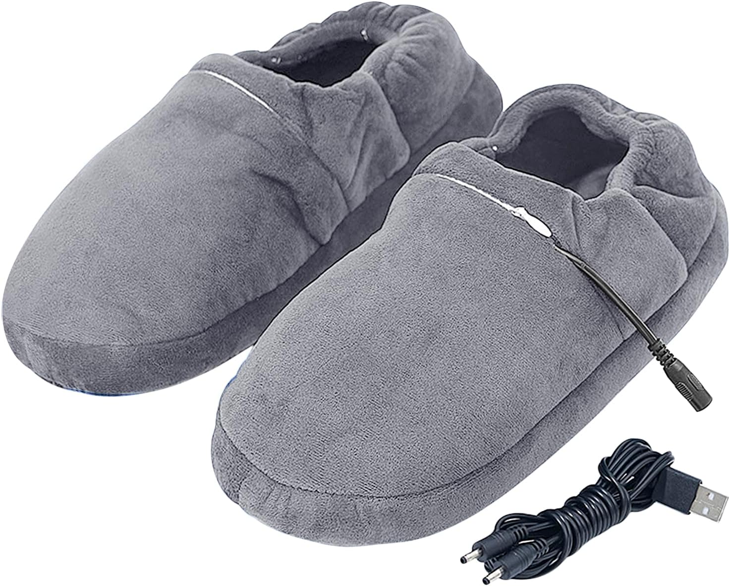 USB Heated Slippers Electric Foot Warmer Heating Shoes for Men Women ...