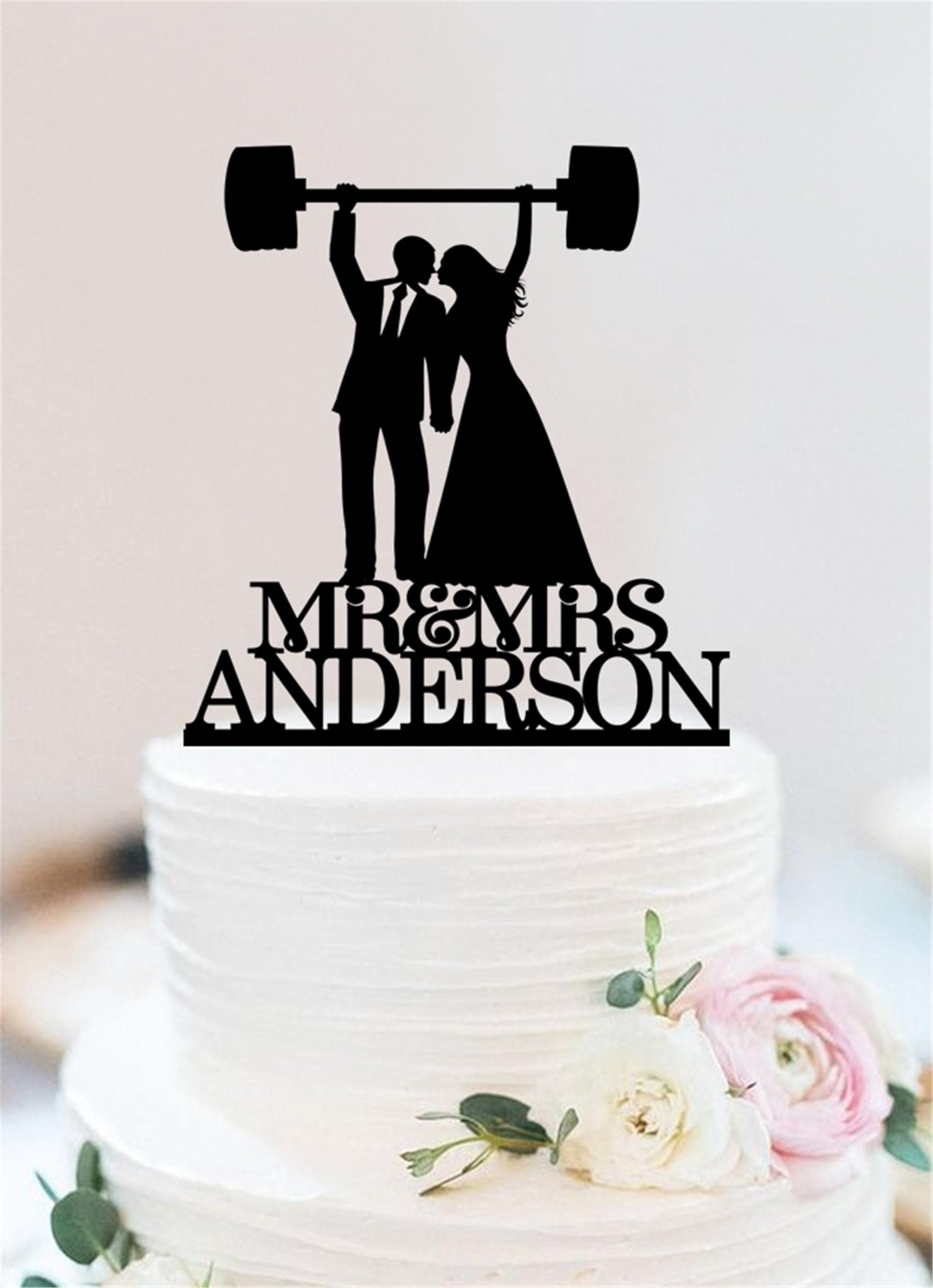 Lifting Weights Wedding Topper