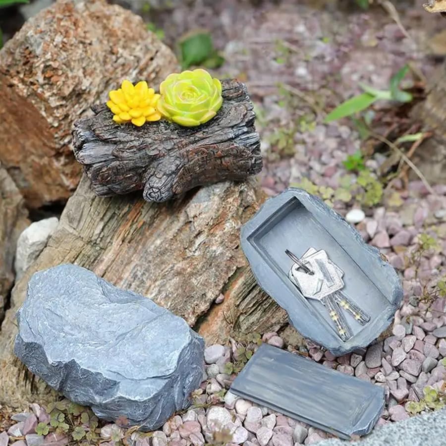 ARFUKA Key Safe Key Hider Outdoor Hidden Key Box Cash Hider Fake Tree ...