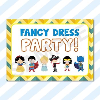 Kids Fancy Dress 2 Party Invitations Invites - (Click customize now for ...