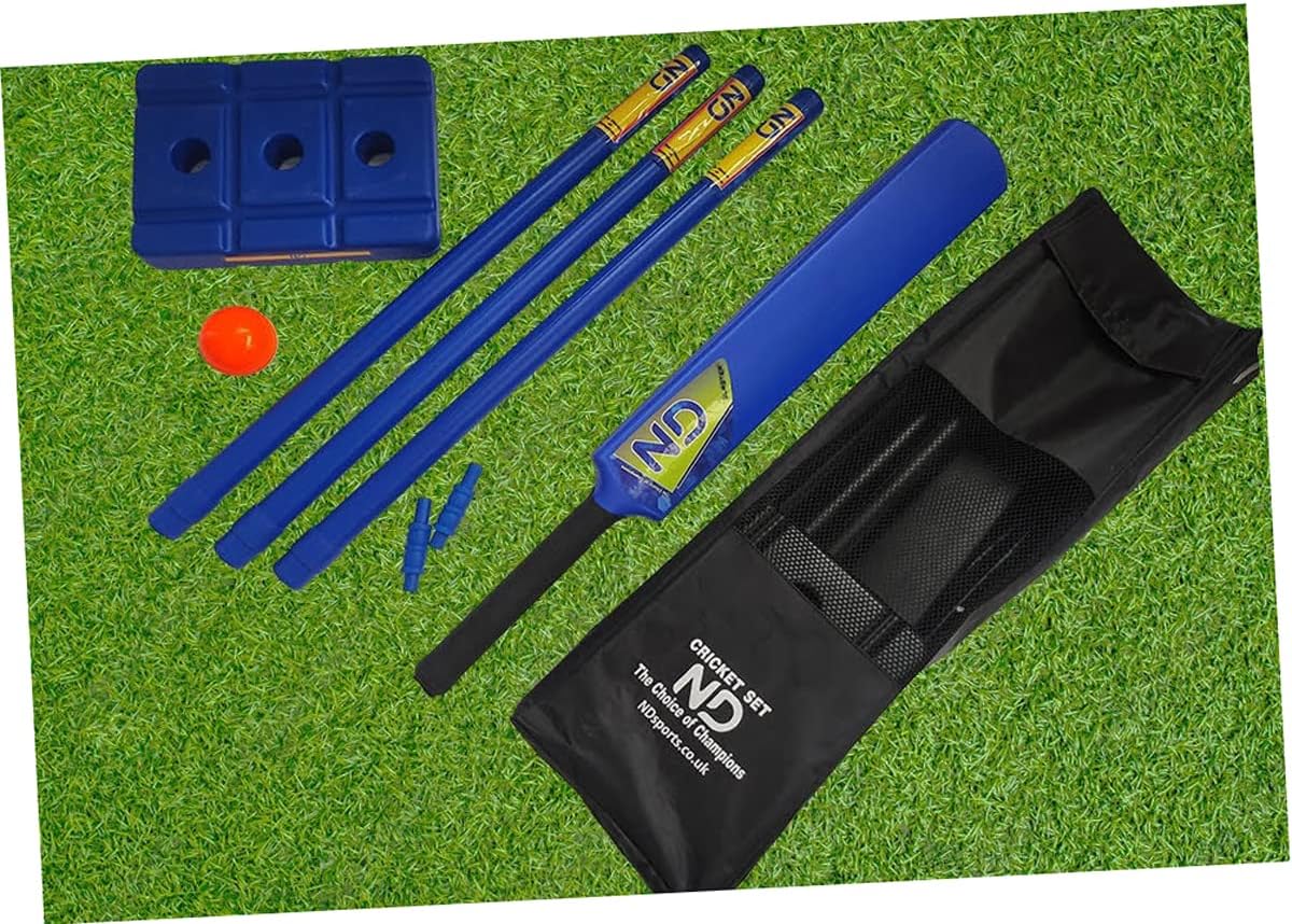 ND Sports Kids Beach Cricket Wicket Starter Set (1 Bat 3 Stumps/Base 1 ...