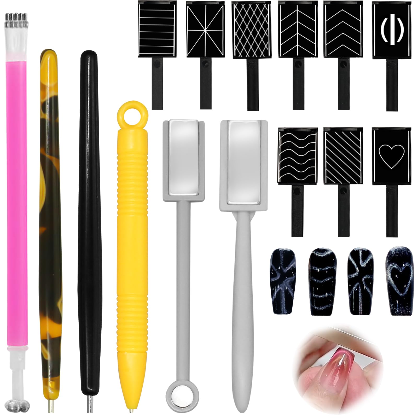 Amazon.com : 15Pcs Nail Magnet Set, Magnet Nail Magnets for Nails Art ...