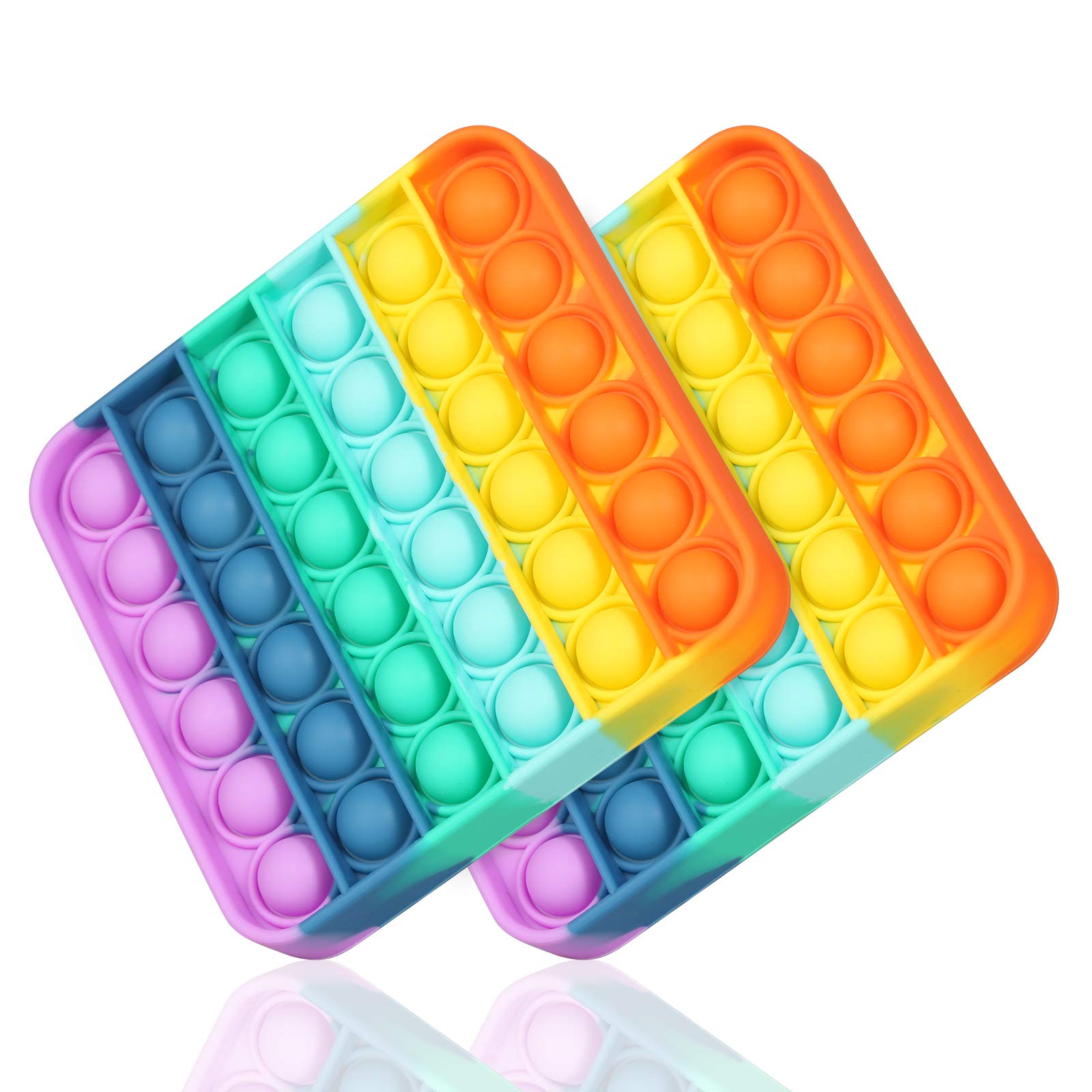 Buy Lasmex Fidget Toy Square Push Bubble Sensory Fidget Toys 2 Pack for ...