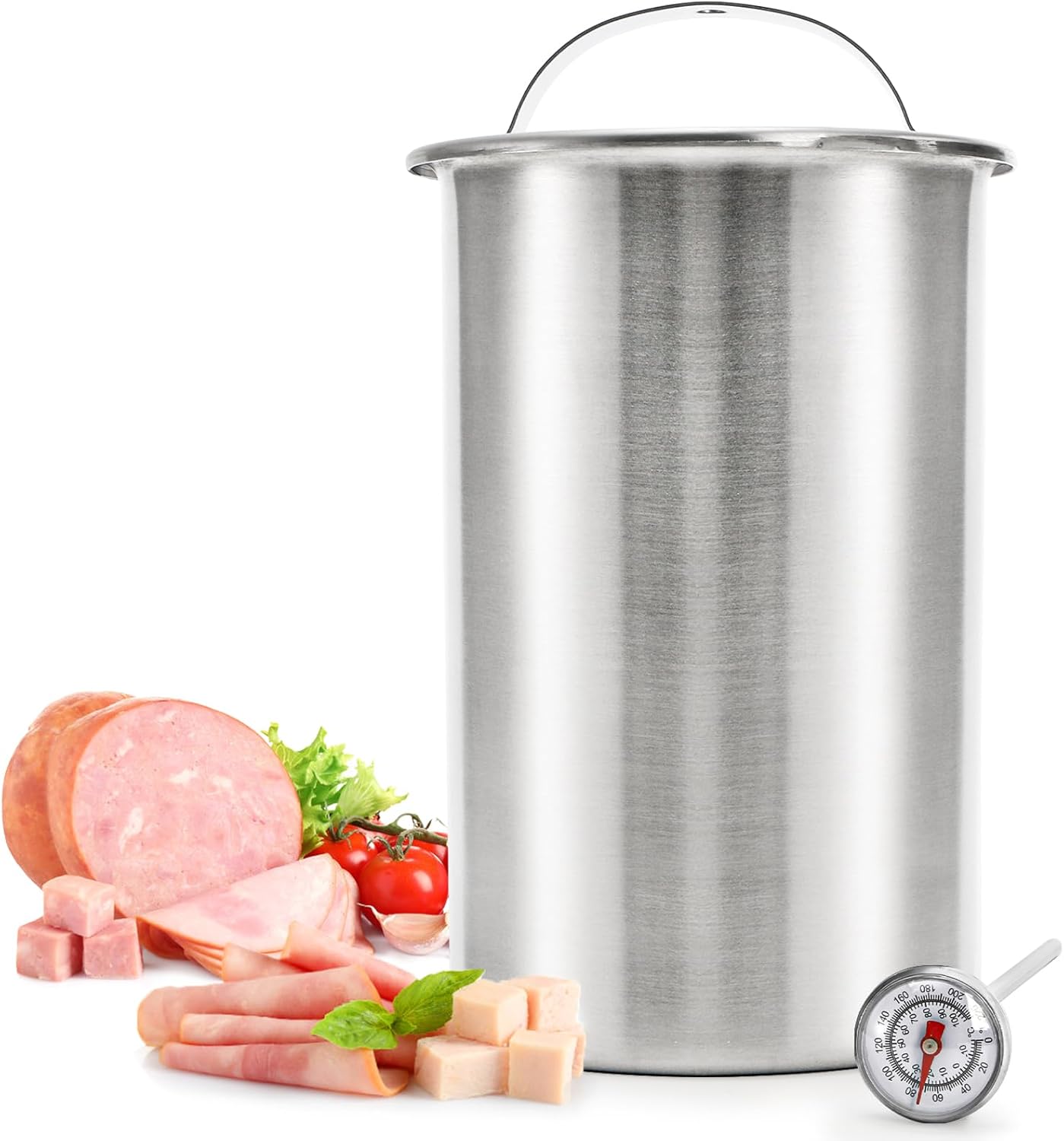 Amazon.com: Kingrol Stainless Steel Ham Maker with Thermometer, Meat ...