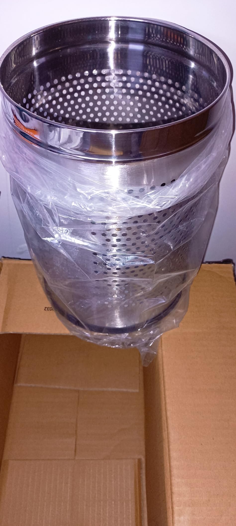King International Stainless Steel Perforated Open Dustbin with Bucket ...