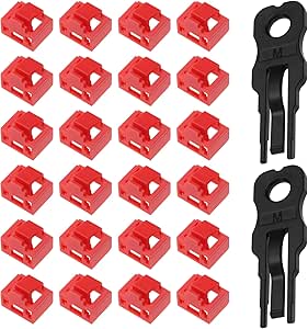 YINETTECH 24Pcs RJ45 Port Lock RJ45 Port/Dust Blocker RJ45 Dust Cover ...
