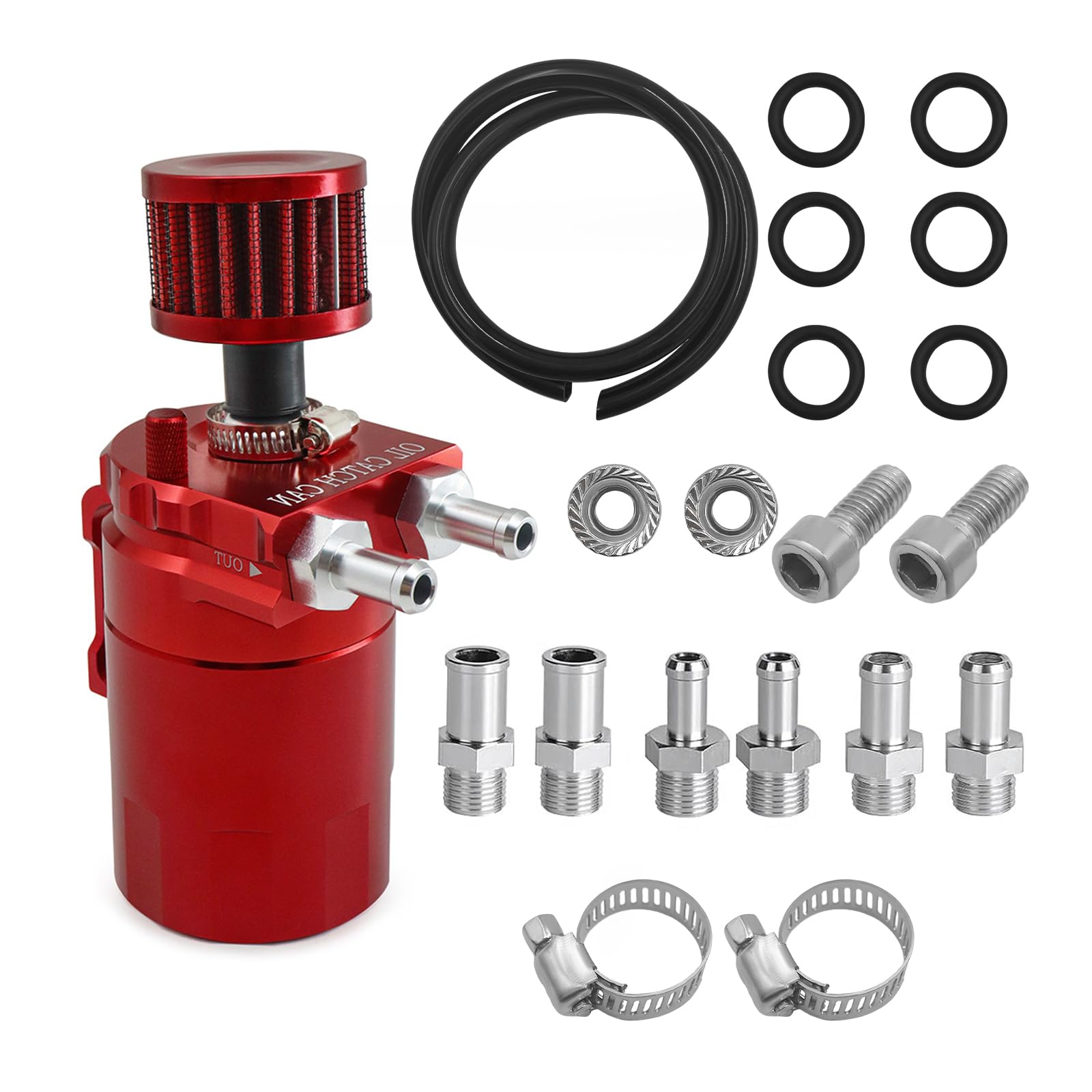 Snapklik.com : Sylvil Oil Catch Can Kit, Aluminum Polish Baffled ...