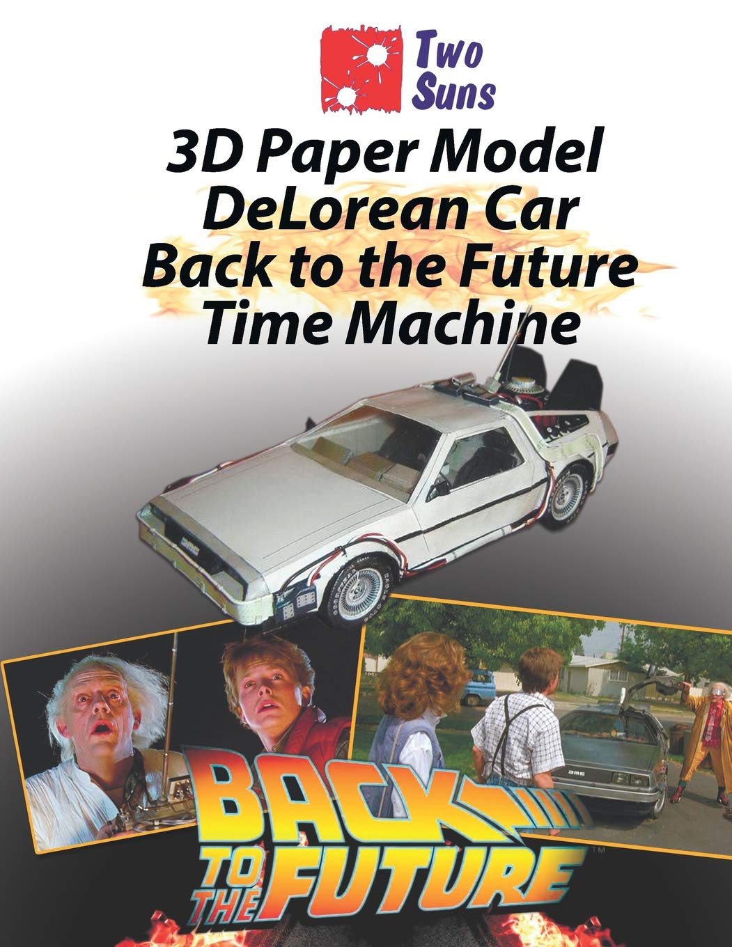 Buy 3D Paper Model DeLorean Car Back to the Future Time Machine: Make ...