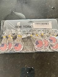 Amazon.com: Julysgift 12 Pack US United States Keychain NYC Metal Key ...