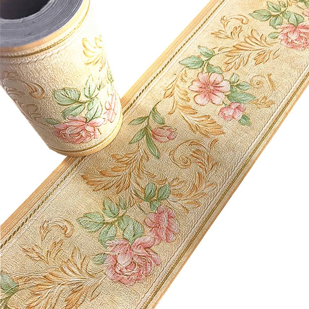 Dundee Deco DDAZBD9121 Peel and Stick Wallpaper Border - Floral Pink ...
