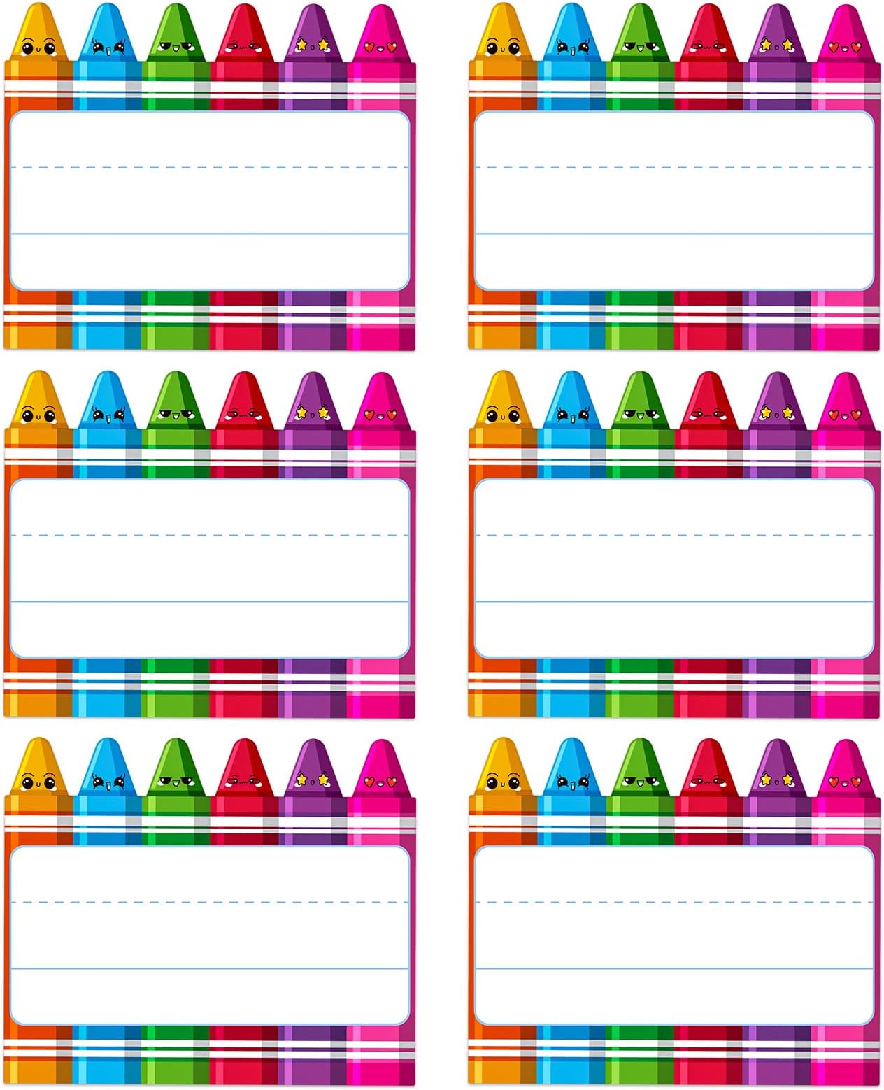 Amazon.com: JUESMOS Name Tags Label Stickers 36PCS Classroom Desk ...