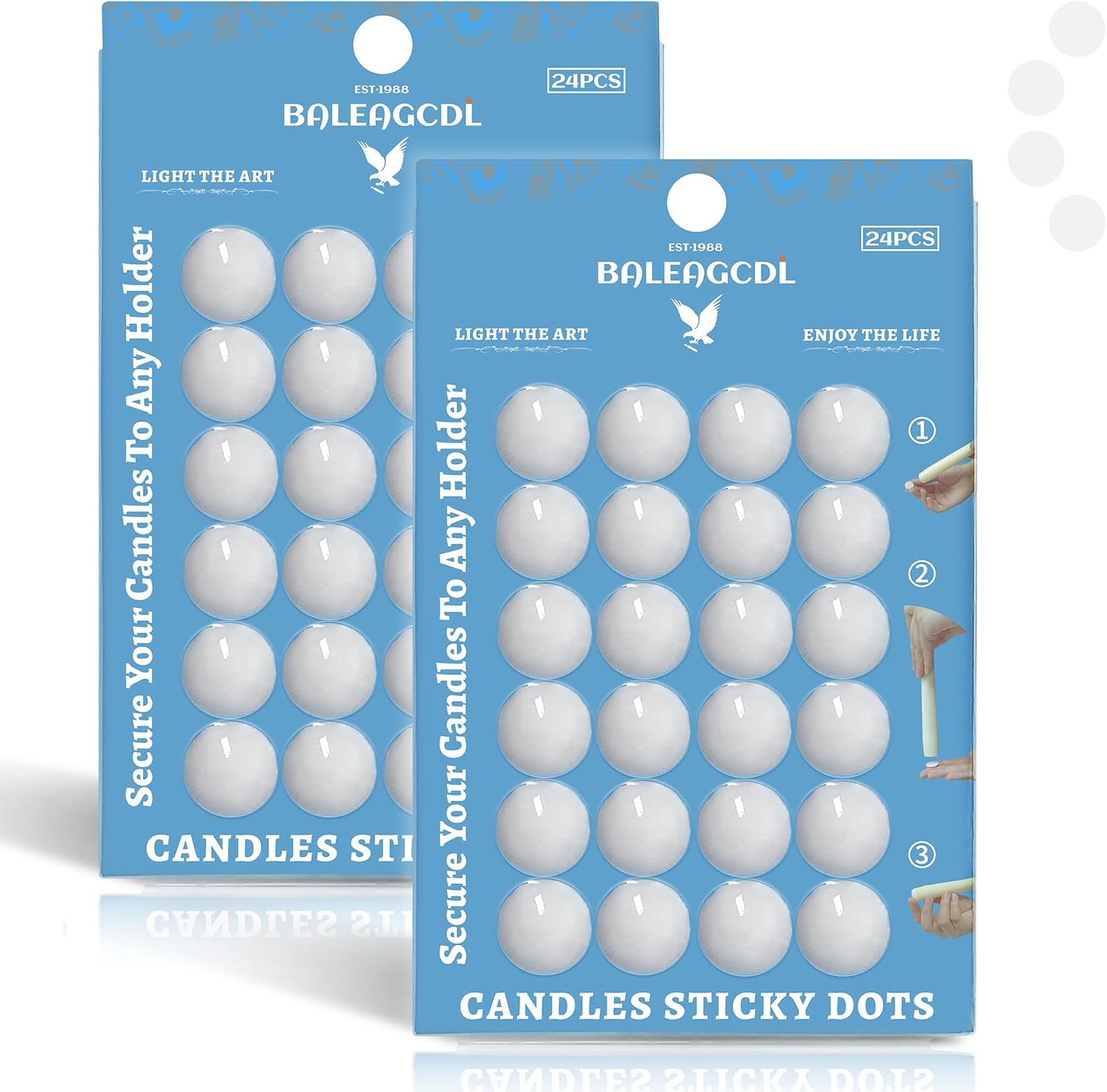 Amazon.com: Candle Sticky Dots - White Wax Dots Candle Adapter,Soft Wax ...
