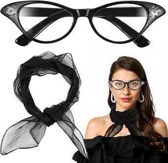 Amazon.com: 1950s Accessories for Women 50s Outfit Vintage Chiffon Neck ...