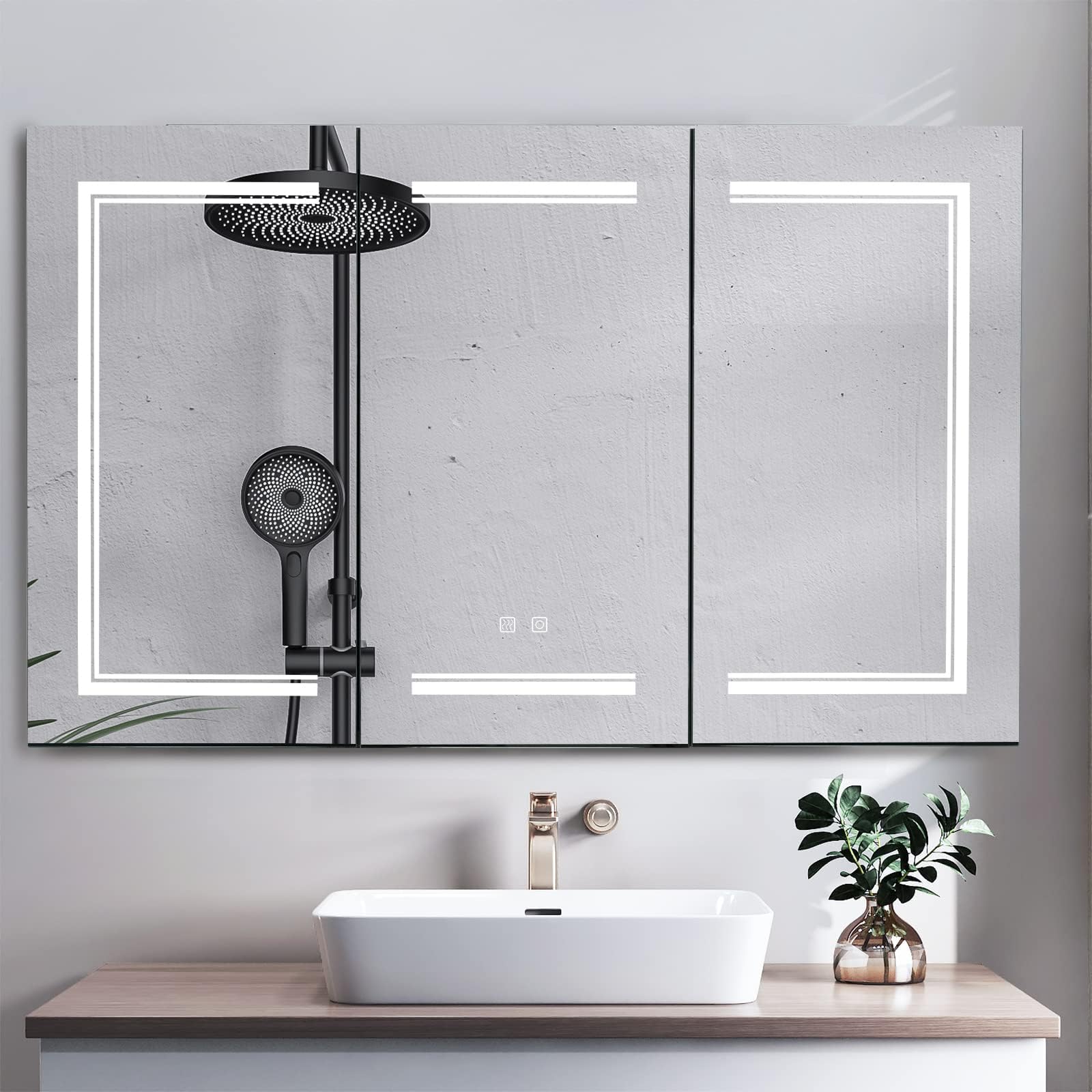 Amazon.com: Tatub 48"x30" Led Medicine Cabinet Mirror for Bathroom ...