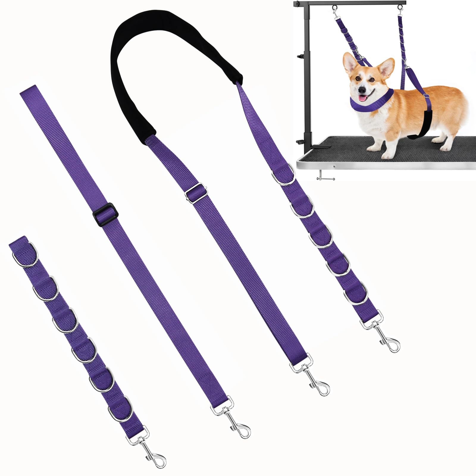 ASOCEA Dog Grooming Belly Strap Adjustable Nylon Pet Bathing Restraint ...