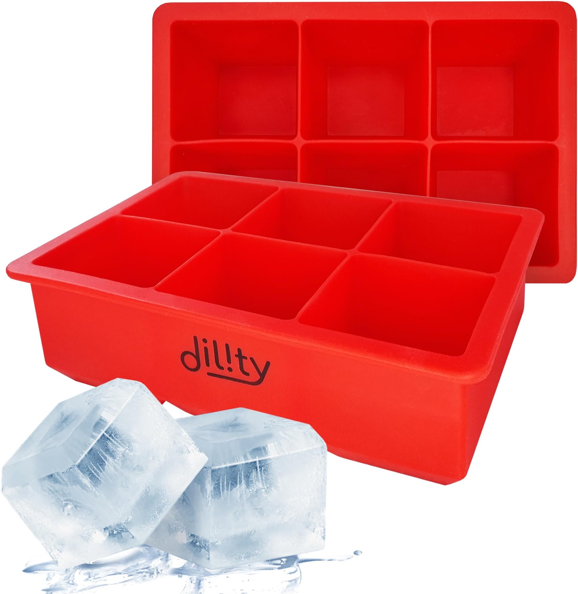 Large Silicone Ice Cube Tray, BPA Free, Flexible Easy Release Giant Ice ...