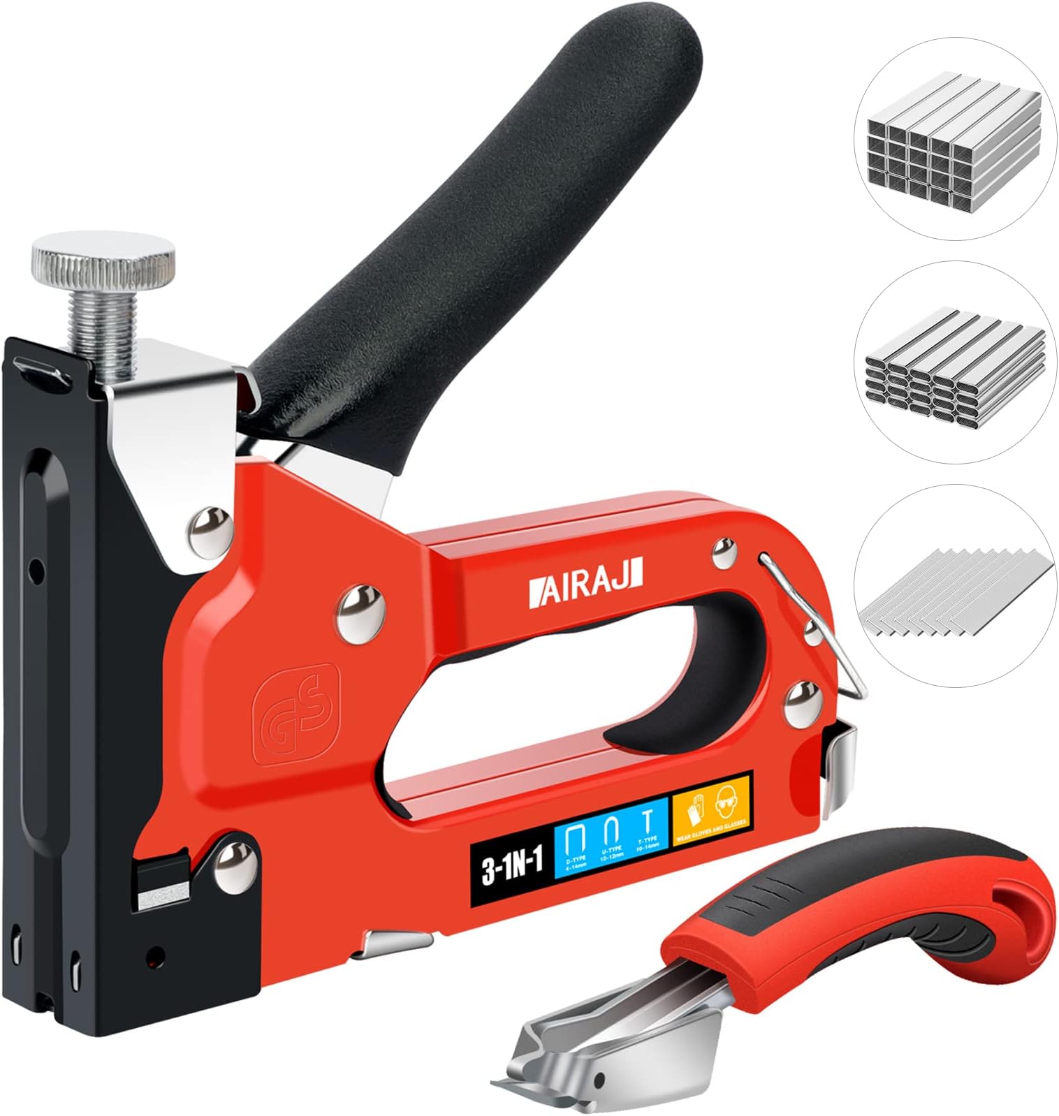 Hinrichs Handtacker Set - 3 in 1 Profi Tacker für Holz - Stofftacker ...