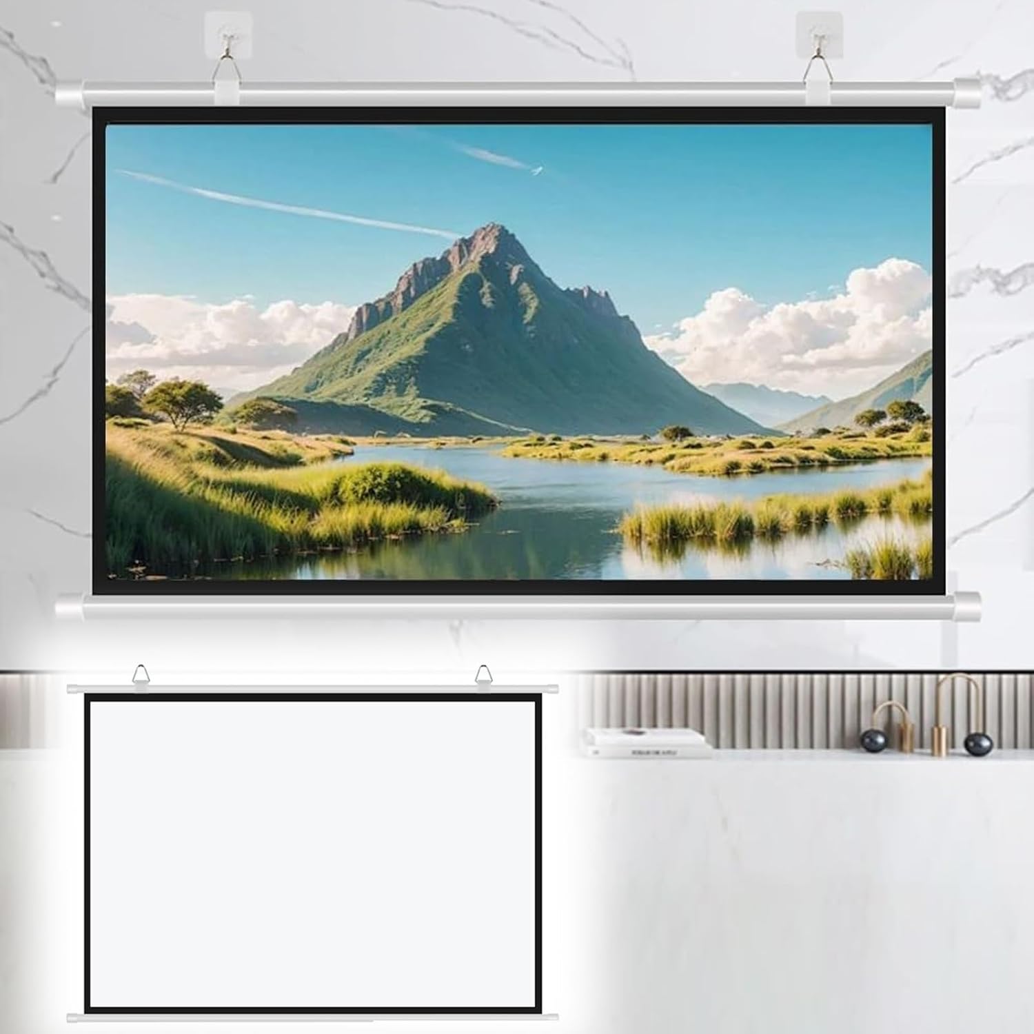 Amazon.com: Projector Screen, 30/40/50/60/72 Inch 4:3/16:9 Projection ...