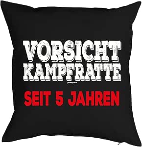 Geburtstagsgeschenk für Kinder Kissen mit Füllung Vorsicht Kampfratte ...