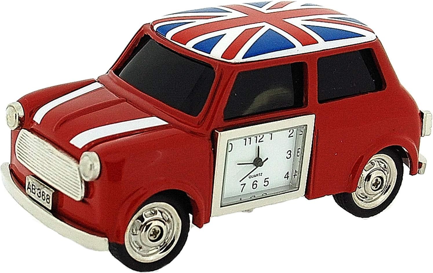 Mini Cooper Miniature Collectible Clock Red with Union Jack : Amazon.co ...
