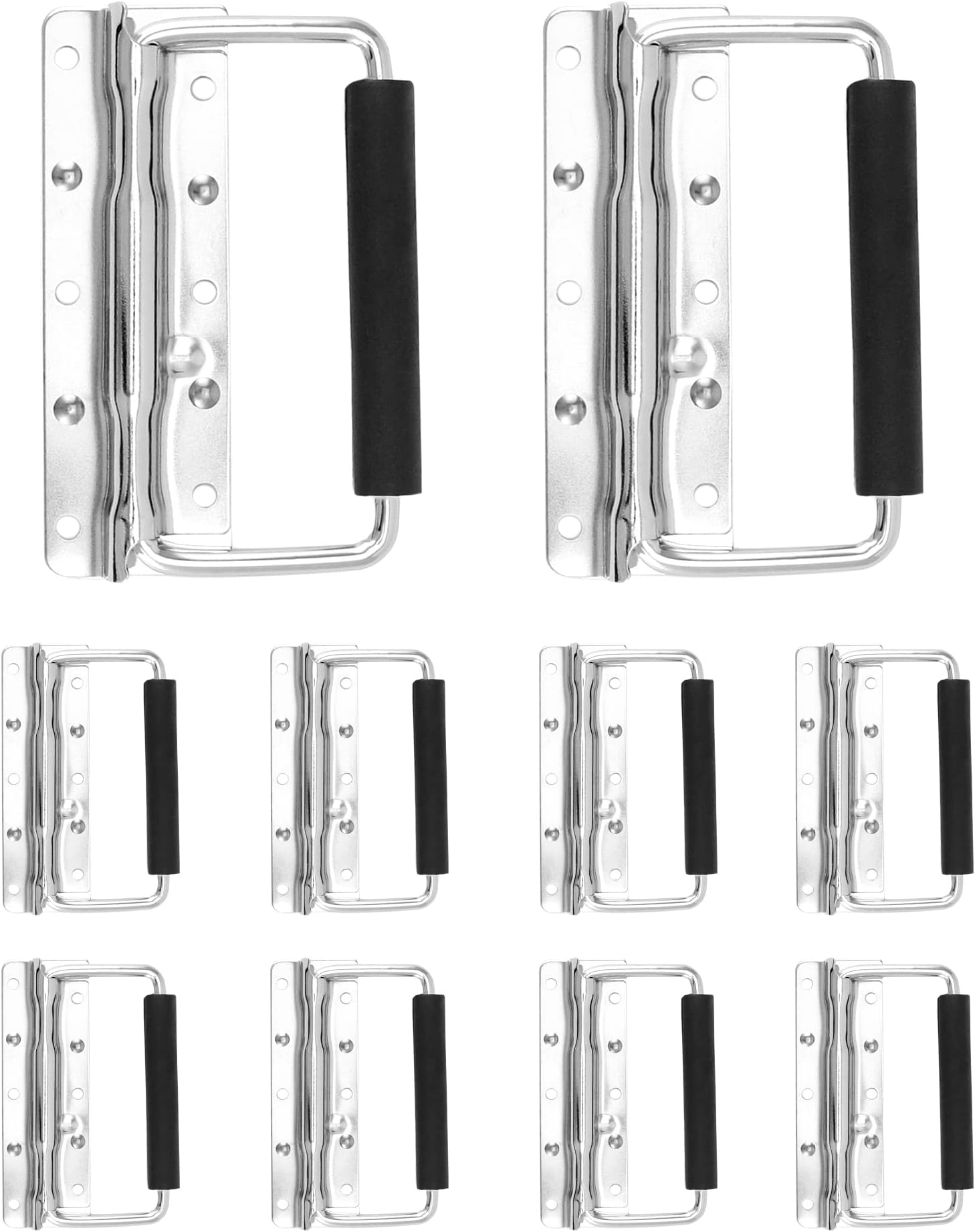 QWORK Heavy-Duty Spring Loaded Pull Handles with PVC Grip for Tool ...