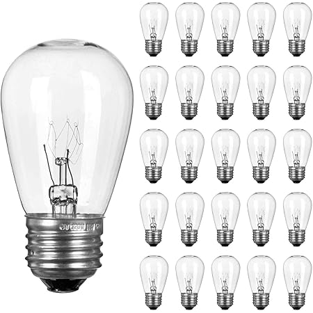 11 Watt Outdoor Light Bulbs, Rolay S14 Warm Replacement Bulbs for ...