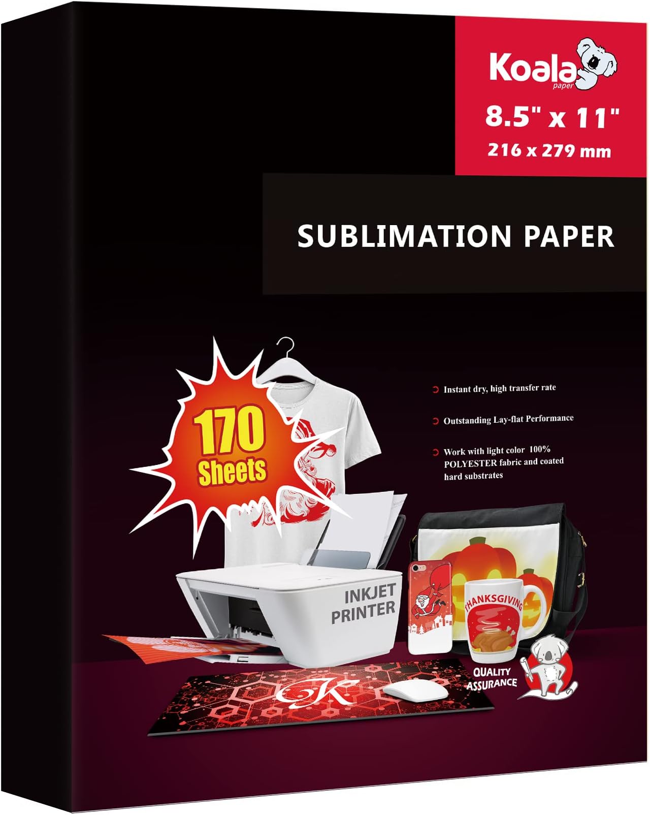 Amazon.com: Hemudu Tale Sublimation Paper 8.5x11 inch 110 Sheets for ...