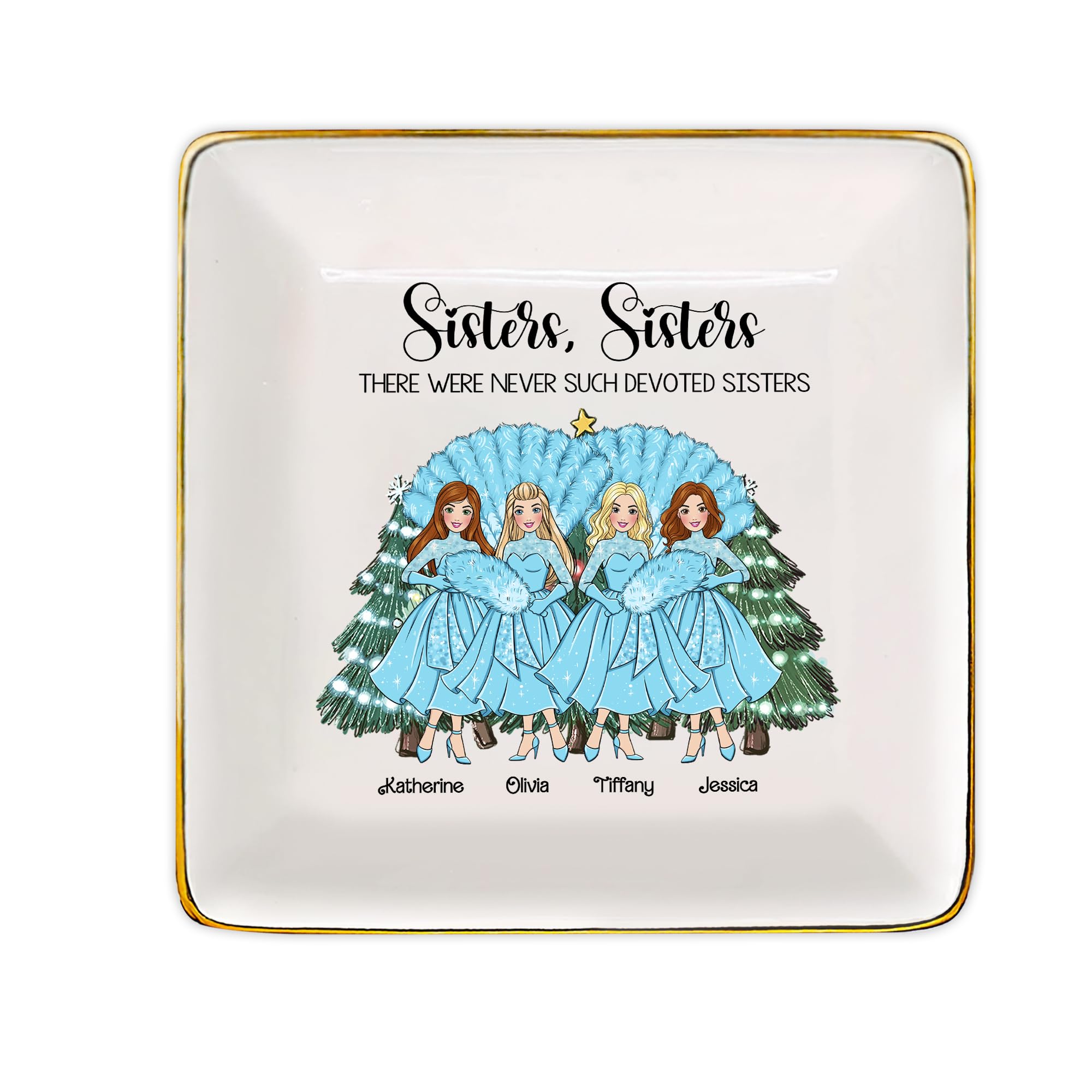 Amazon.com: Gossby Personalized Sister Jewelry Tray - Custom Sister ...
