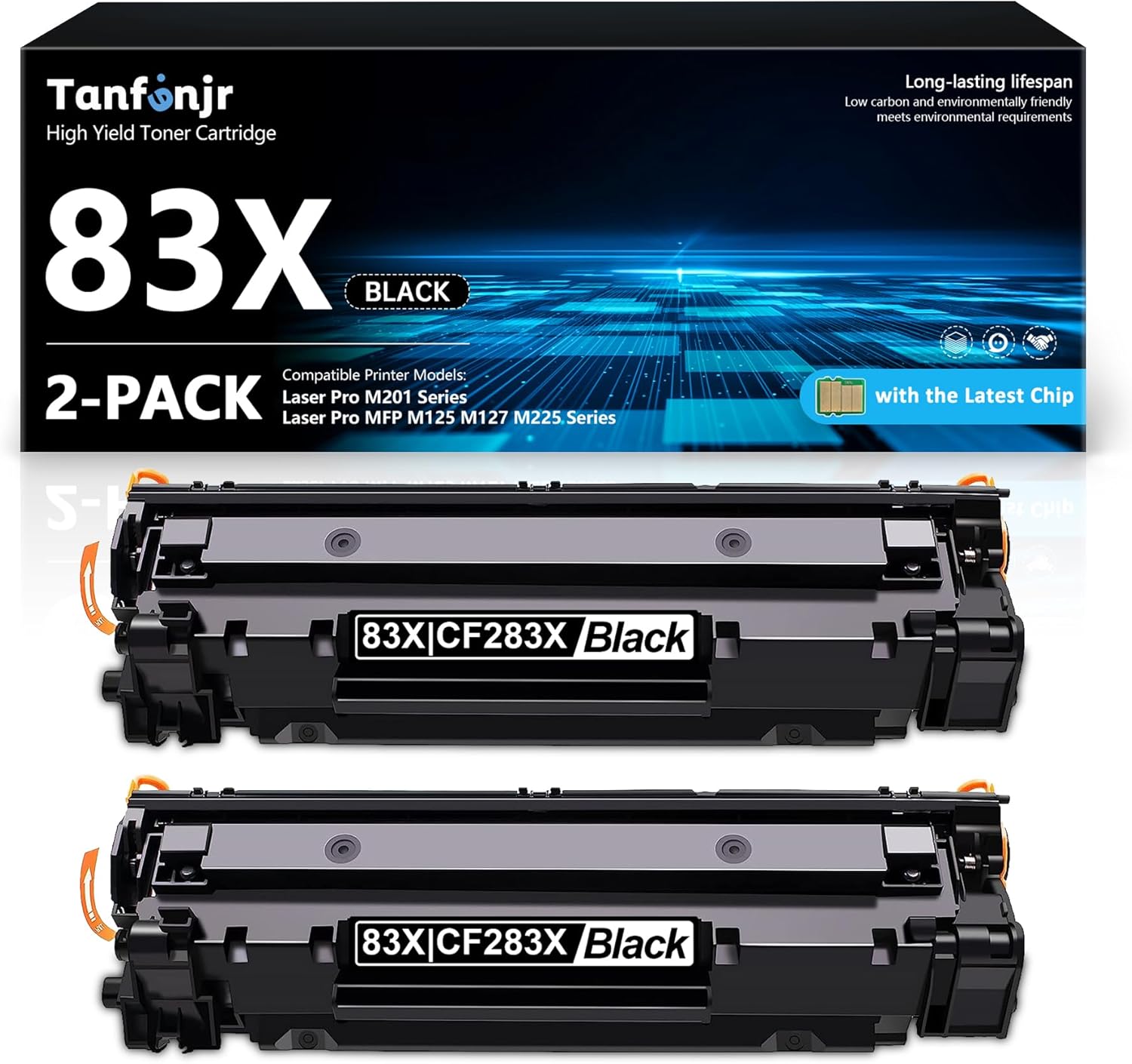 Amazon.com: 83X CF283X Toner (with Chip)- Compatible 2 Pack 83X High ...