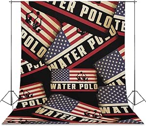 Amazon.com : Water Polo Retro USA Flag Photo Banner Backdrop Backdrop ...