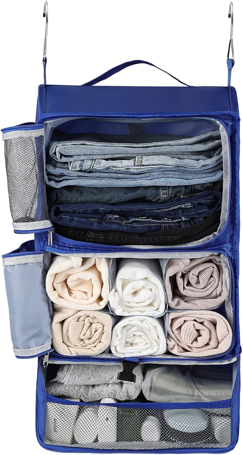 Amazon.com: Surblue Hanging Shelves Travel Storage Bag Compression ...