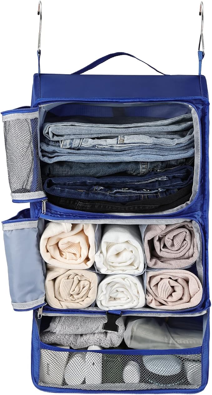 Amazon.com: Surblue Hanging Shelves Travel Storage Bag Compression ...