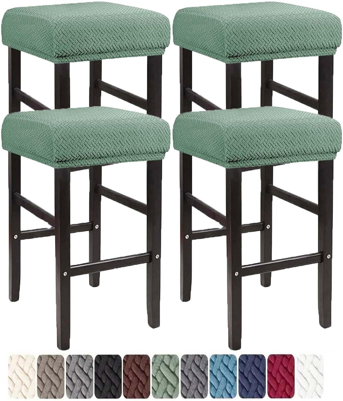 LIULIWEIFA Bar Stool Covers Rectangle Set of 4/2/1 Saddle Bar Stool ...
