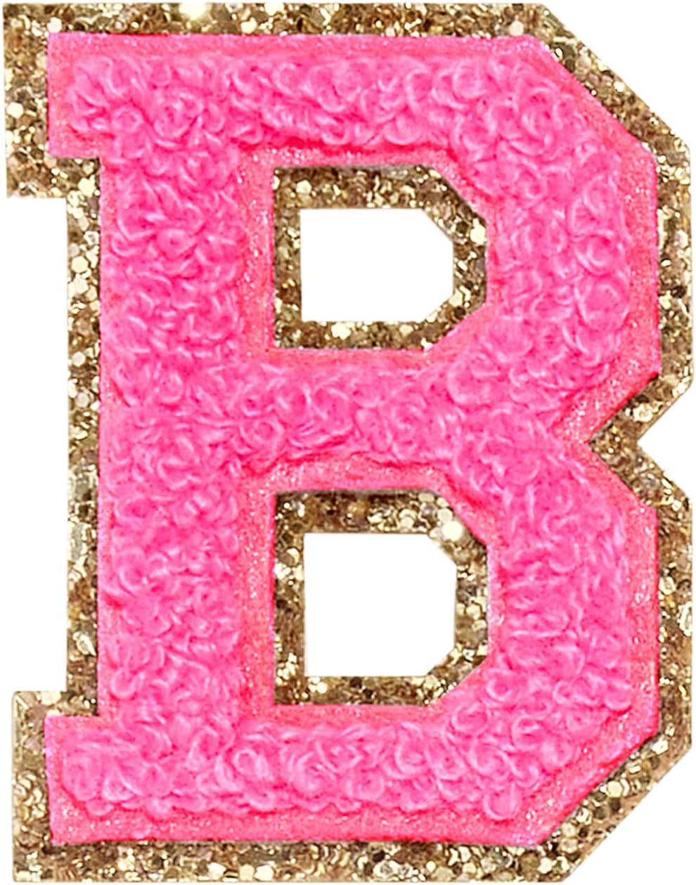 Amazon.com: 3Pcs Chenille Letter Patches Iron on Patches Glitter ...