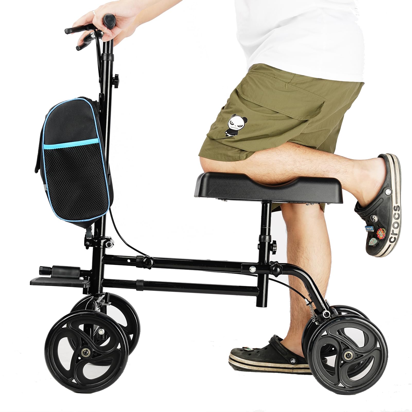 One Leg Wheel Walker Magshion Foldable Knee Walker, Adjustable Height,