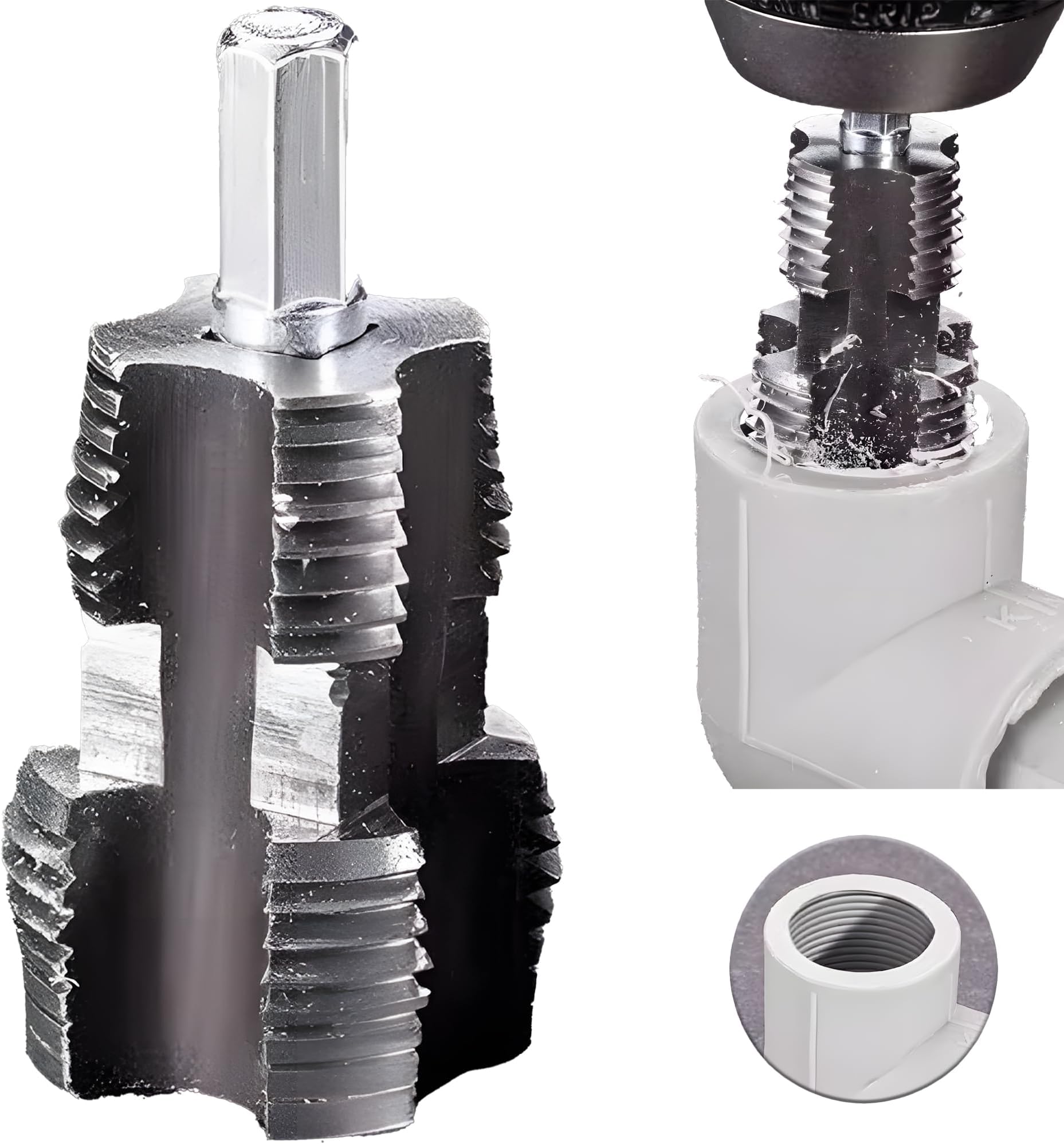 Pipe Threading Tool PVC Thread Maker NPT Round Die Set Pipe Threader ...