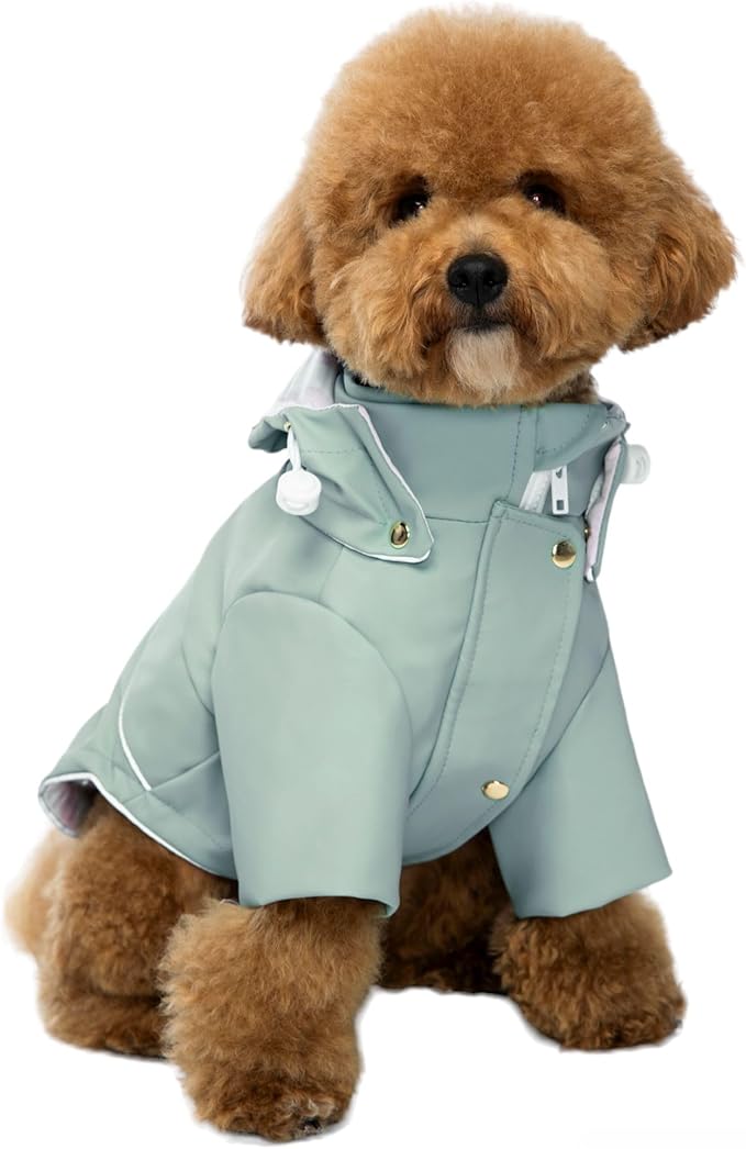 Amazon.com : Waffles & Crunch, Dog Rain Coat, 100% Waterproof, Dog ...