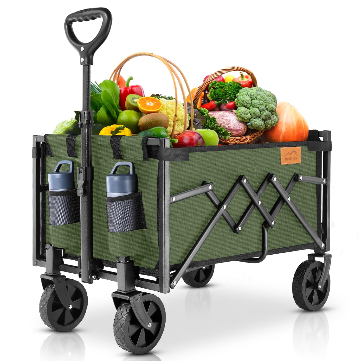 Amazon.com: Uyittour Collapsible Wagon Cart Foldable with 220lbs Weight ...