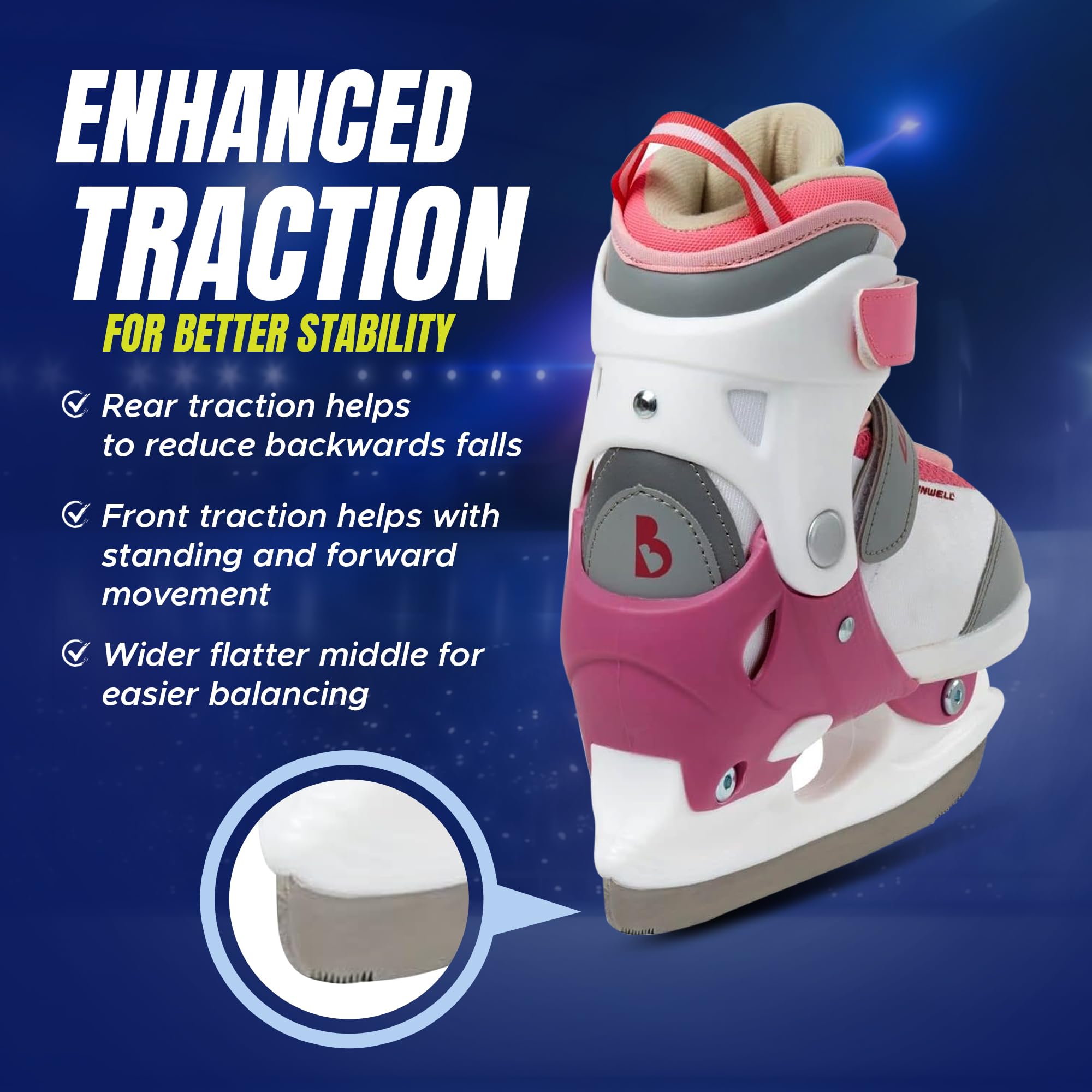 Kids Adjustable Ice Skates Winnwell Balance Blade Adjustable Ice Skates ...