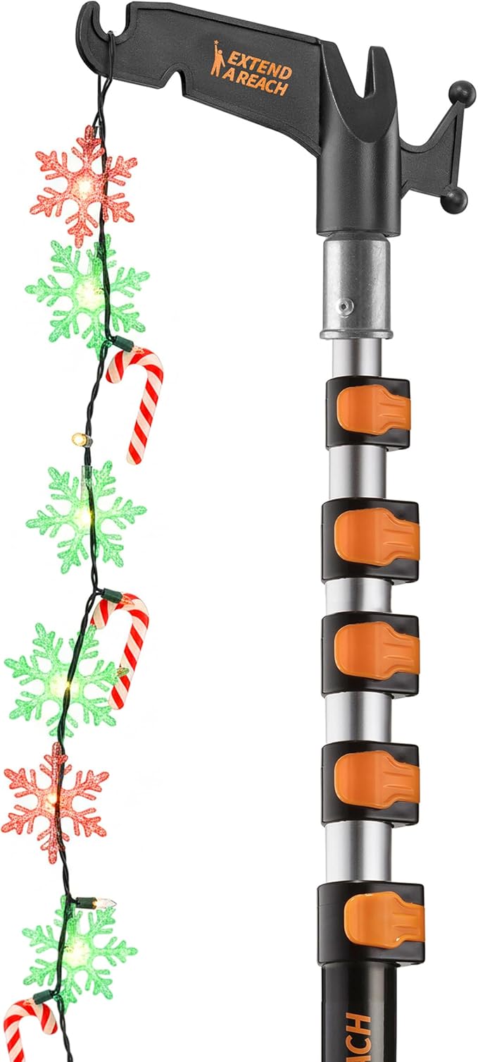 7-24 ft Long Telescopic Extension Pole with Utility Hook // Telescoping ...