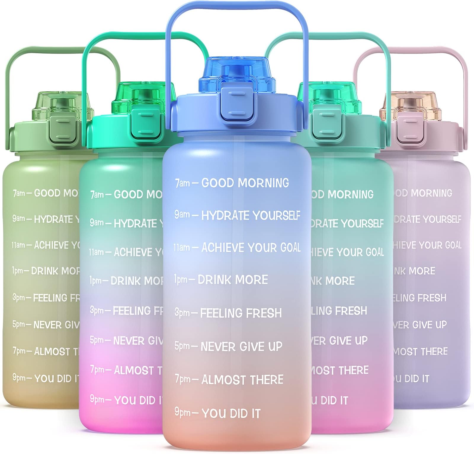 Amazon.com: ETDW Motivational Half Gallon Water Bottle with Time ...