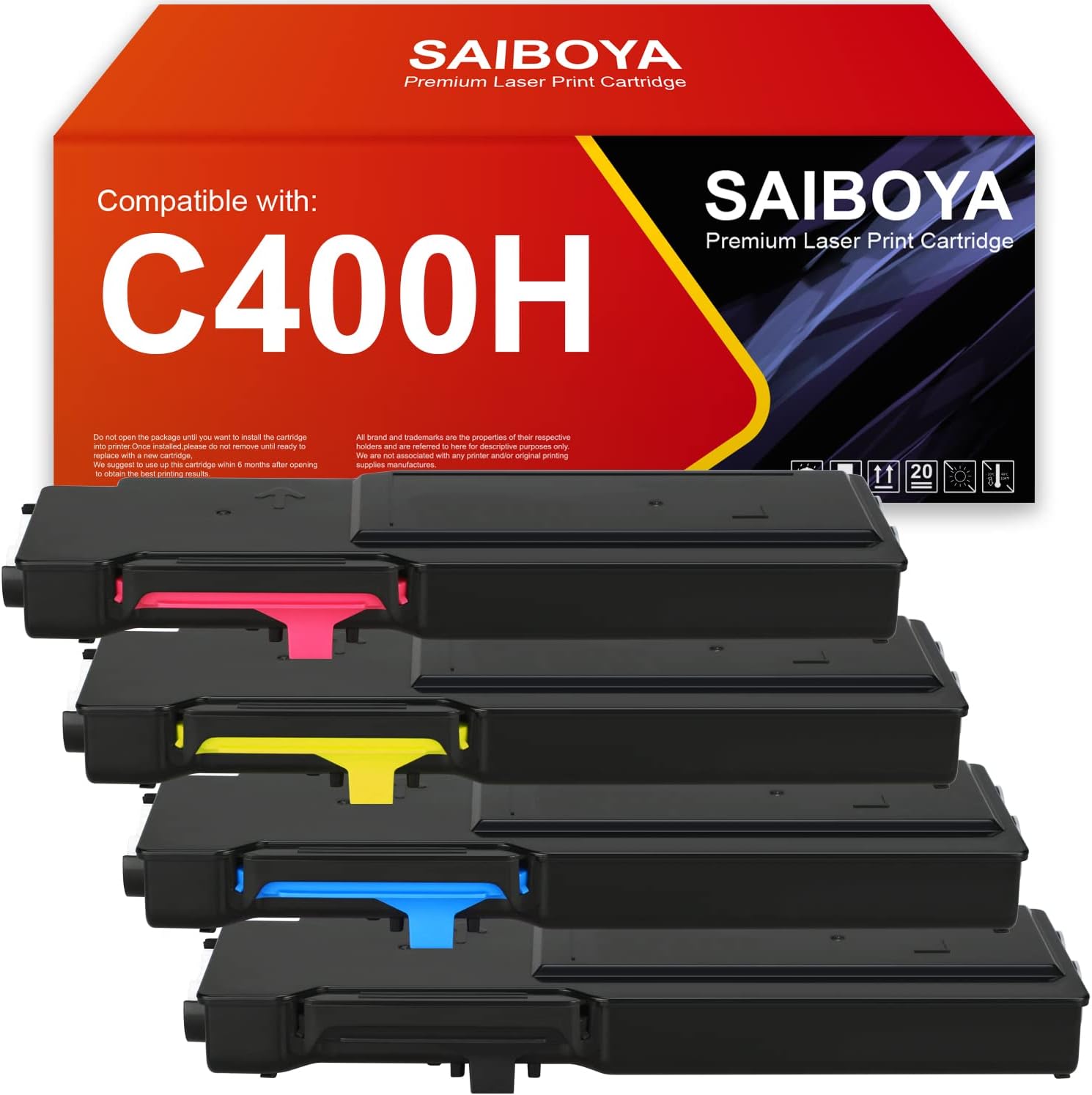 SAIBOYA Compatible C400 C405 Toner Cartridge 10,500 Pags High Yield ...