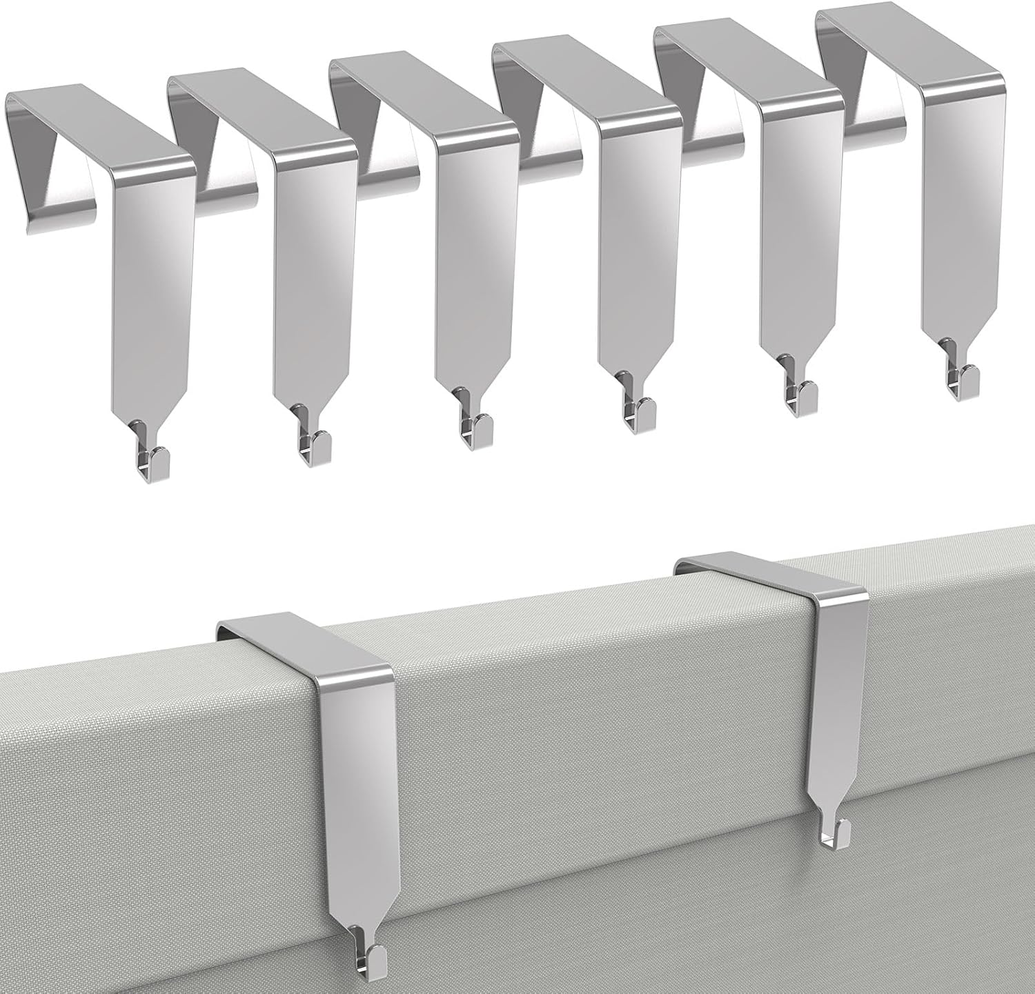 Amazon.com: KOPKIO 6 Pcs Over The Door Hook Office Cubicle Hangers ...