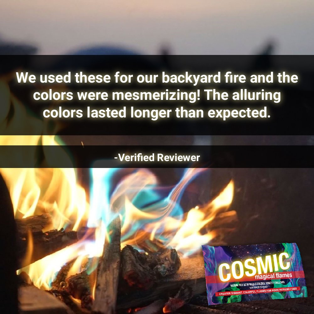 Buy Magical Flames Cosmic Fire Color Packets - Pack of 12 Colorful Fire ...