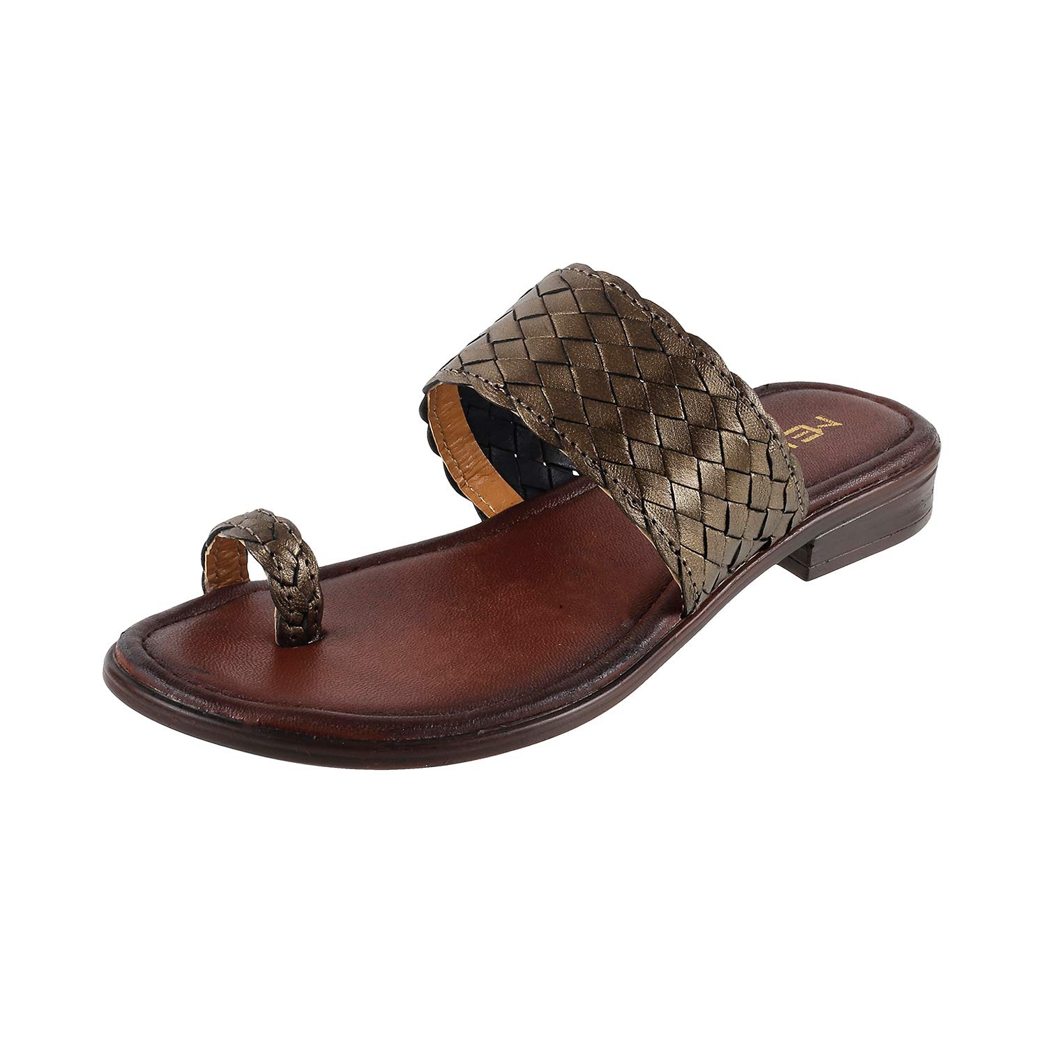 Buy Metro Womens Leather Bronze Slip Ons (Size (8 UK (41 EU)) at Amazon.in